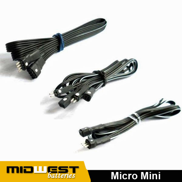 3-Pin Micro Mini Connector w/8″ Flexible PVC Leads